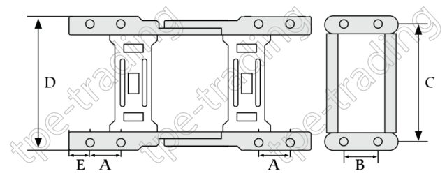 รางกระดูกงูพลาสติก Heavy Duty (Cable Drag Chain - H Seires)