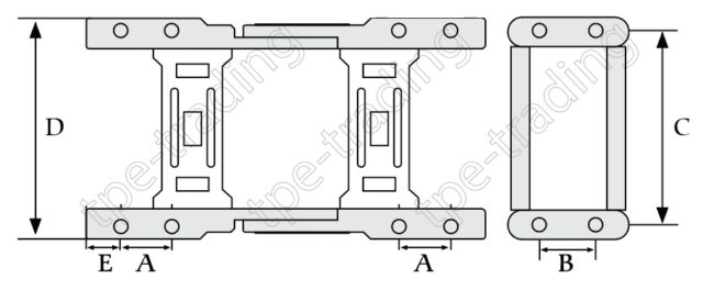 รางกระดูกงูพลาสติก Heavy Duty (Cable Drag Chain - H Seires)